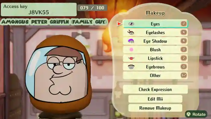 Miipedia - Peter Griffin Among Us (Family Guy)