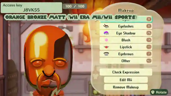 Miipedia - Orange Bronze Matt (Wii Era Mii/Wii Sports)