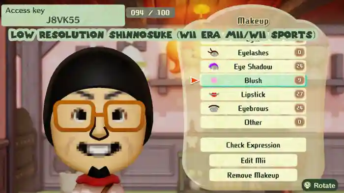 Miipedia - Low Resolution Shinnosuke (Wii era Mii/Wii Sports)